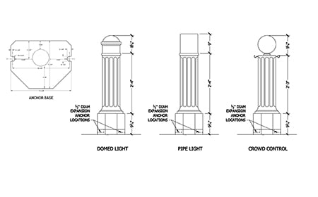 2-bollards-drawings - TerraCast Products